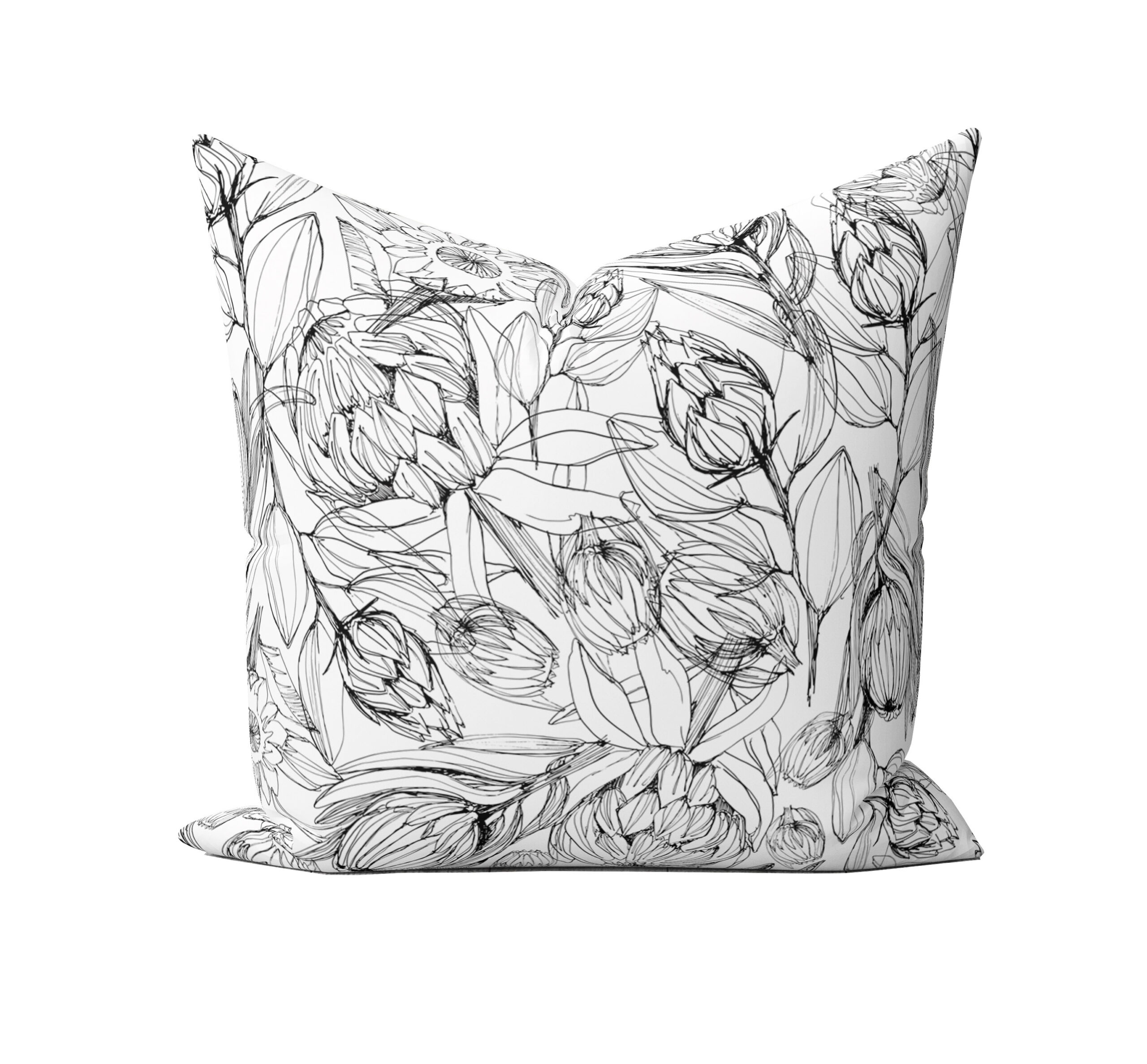 Scatter Cushion - Protea Sketch - KOKA Living