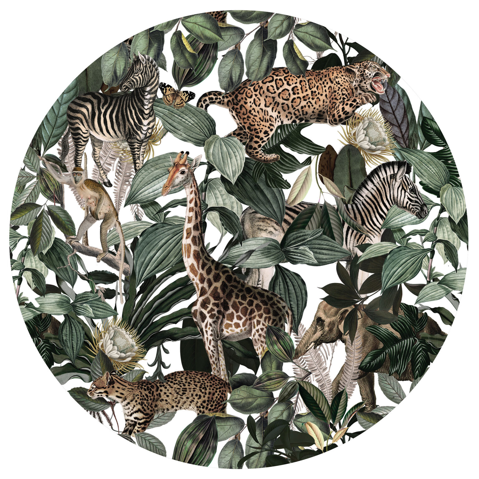 Peel & Stick Round Decals – African Safari - KOKA Living
